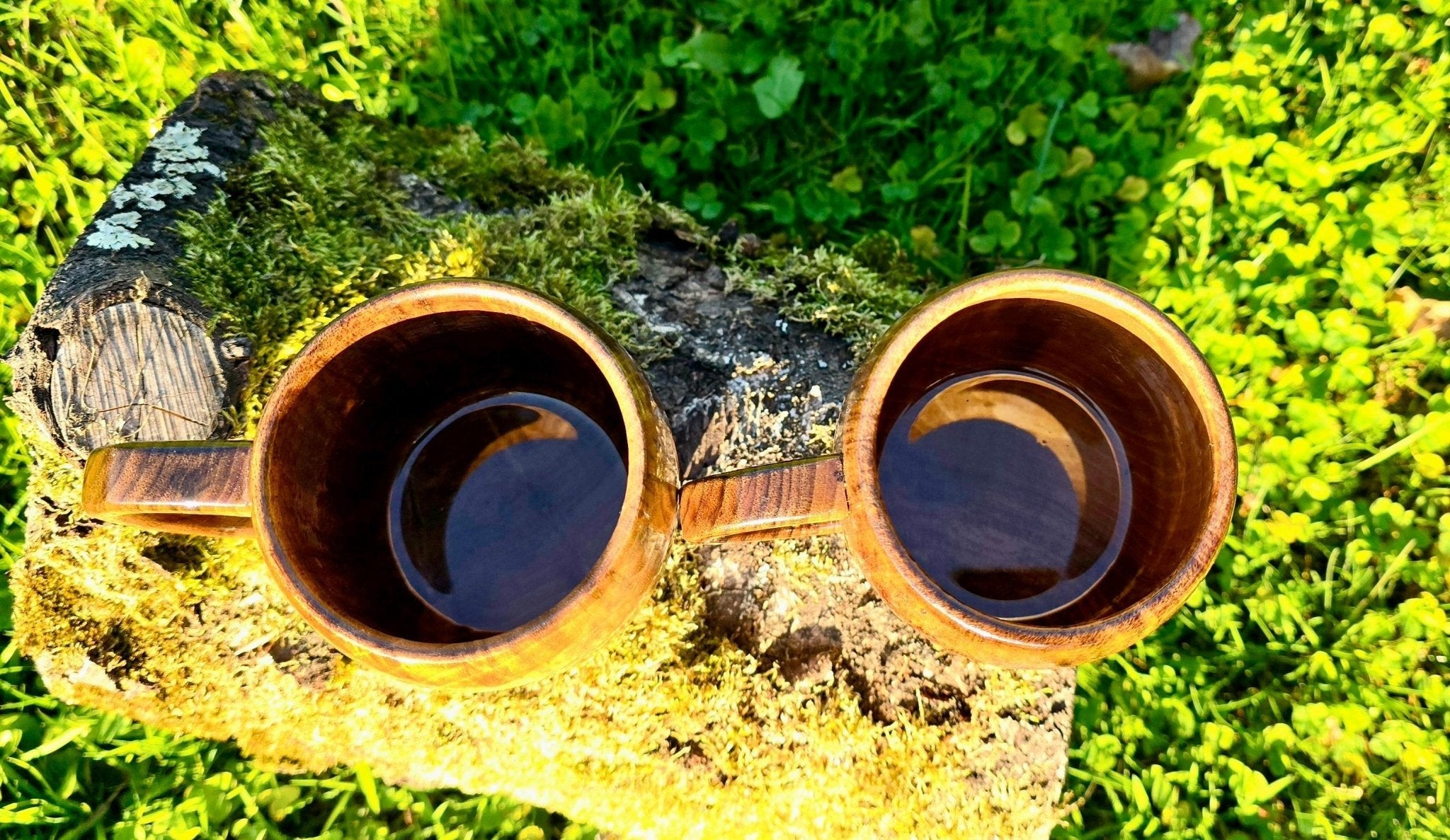 Handmade Walnut Beer Mug – 0.5L, Epoxy Resin or Danish Oil Finish ...